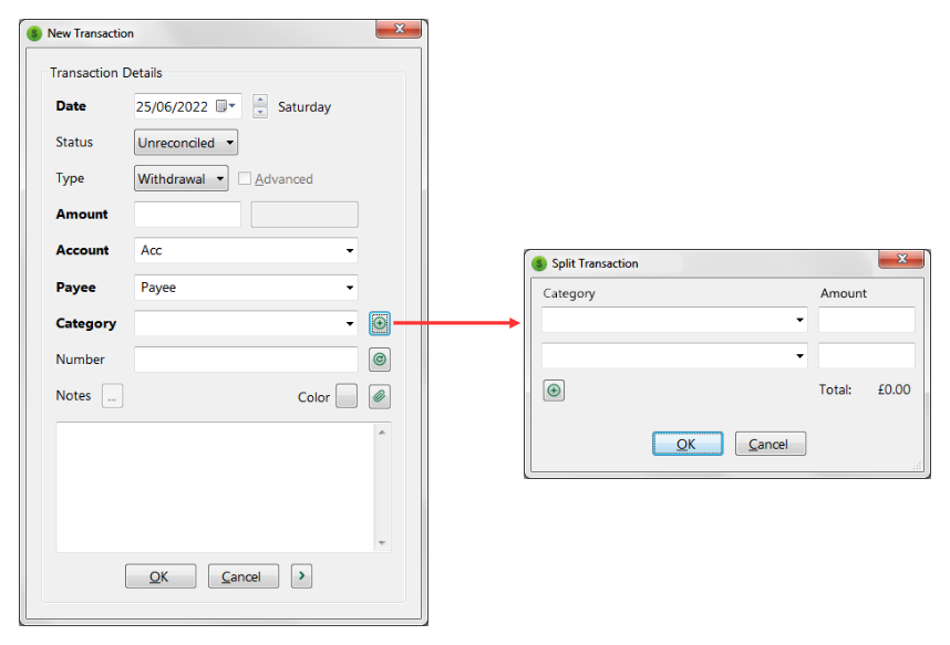 Streamlining the Split Transaction dialog · Issue #4712 ...