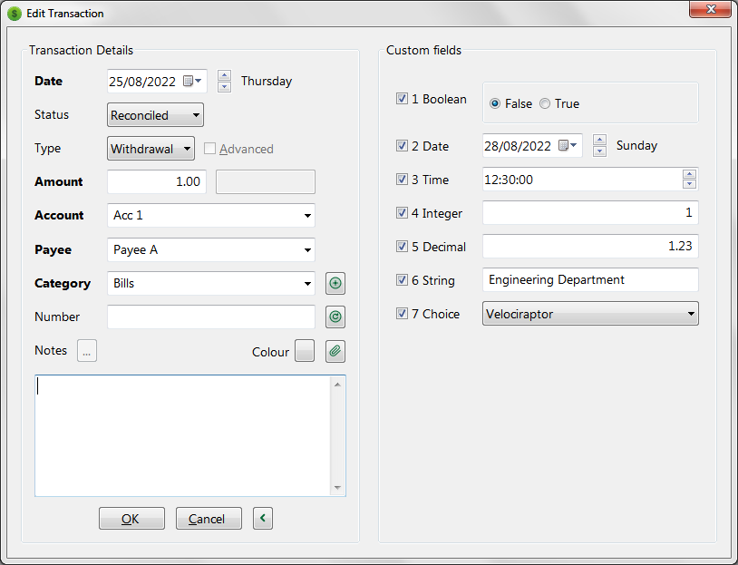 Boolean custom field misalignment · Issue #4999 · moneymanagerex ...