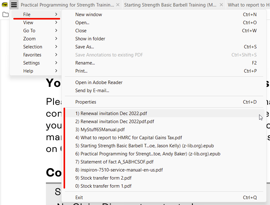 Show recently opened files · sumatrapdfreader sumatrapdf · Discussion #3104 · GitHub