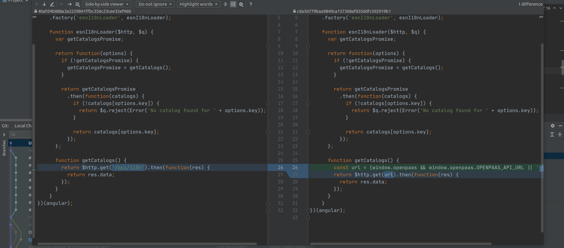 Option To Always Open The Diff Editor In Full Window Disregarding The Current Editor Layout