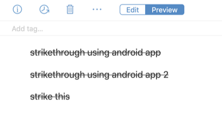 strikethrough markdown not working on android app · Issue #754 · Automattic/simplenote-android ...
