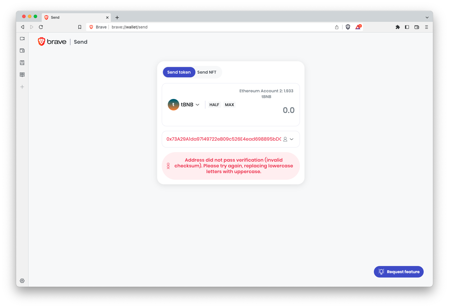 Show Smaller Message For Invalid Checksum Error · Issue 26957 · Bravebrave Browser · Github 