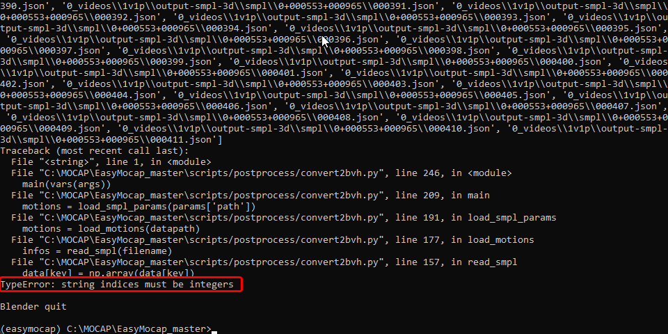 Error converting to BVH (TypeError: string indices must be integers) · Issue #190 · zju3dv ...