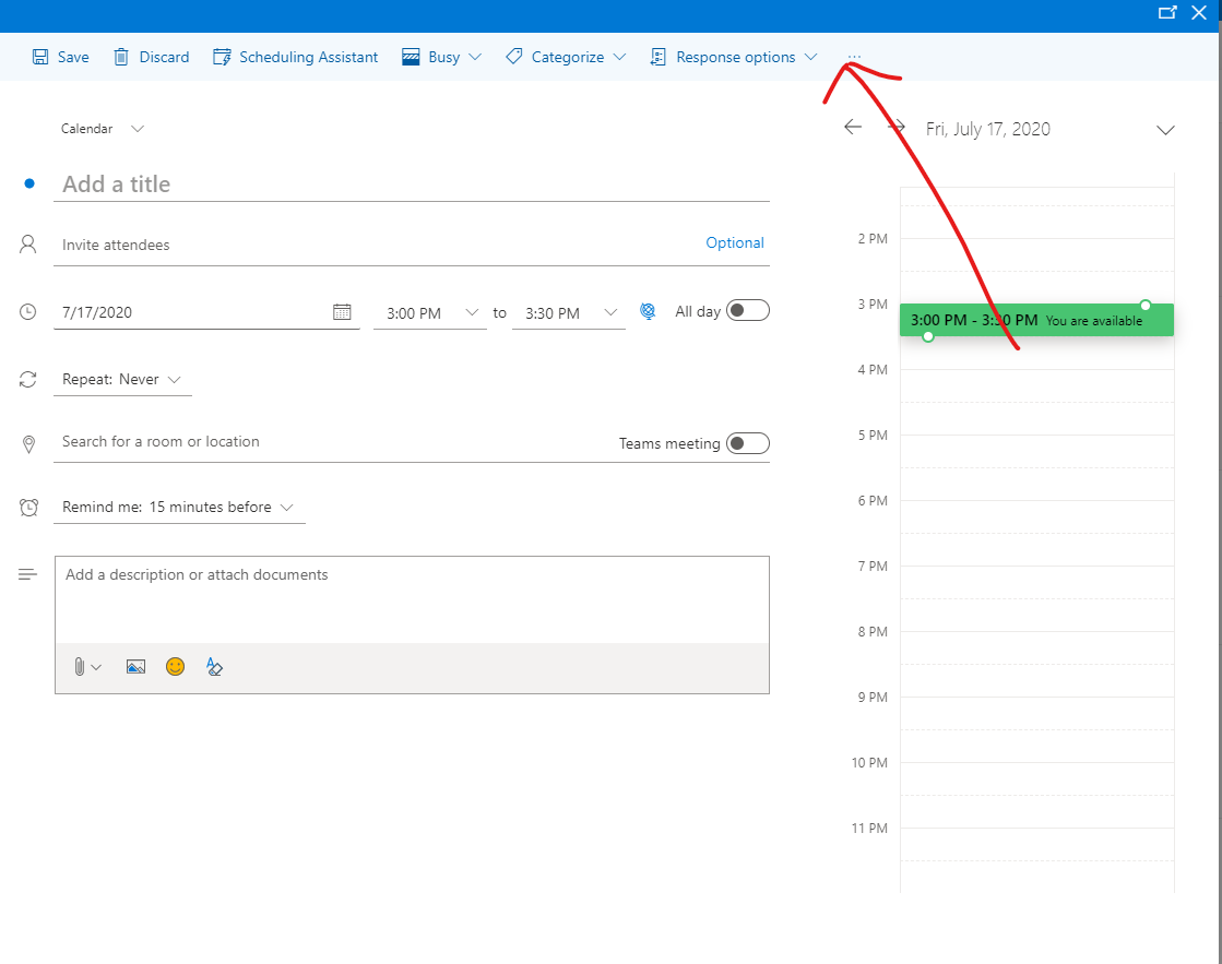 I want to add my custom add-in into the create new event page, and it ...