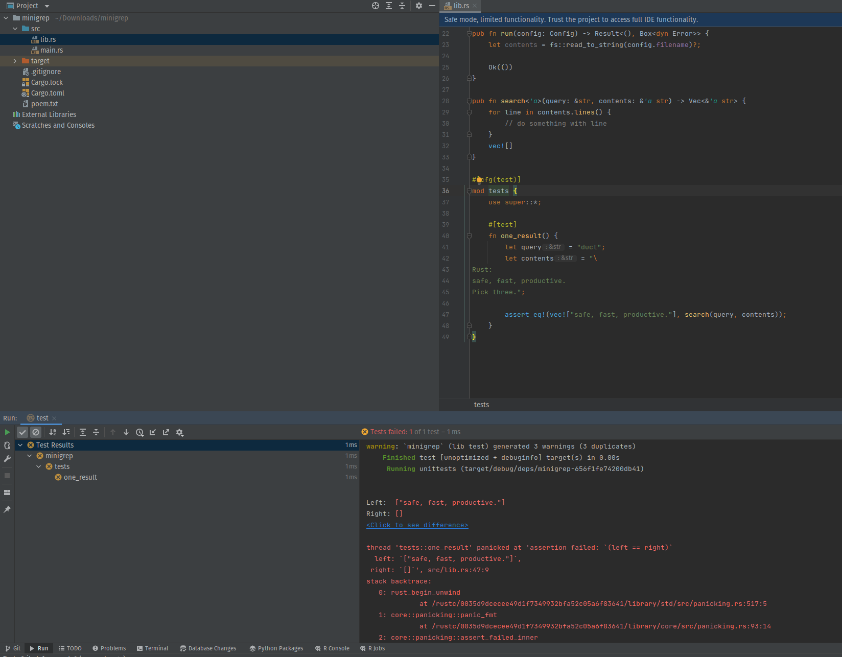 Debugging test fails with "Test framework quit unexpectedly". · Issue ...