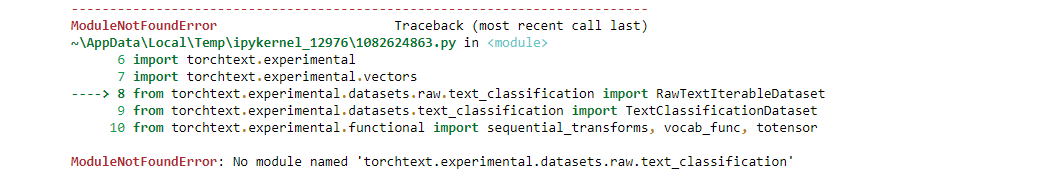 Modulenotfounderror · Issue 110 · Bentrevett Pytorch Sentiment Analysis · Github