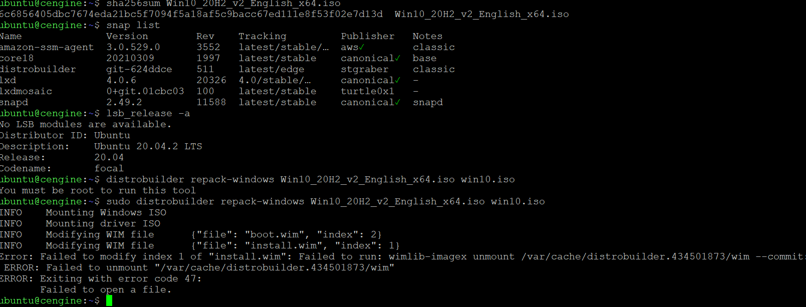 Windows Repack failing on xfs · Issue #429 · lxc/distrobuilder · GitHub