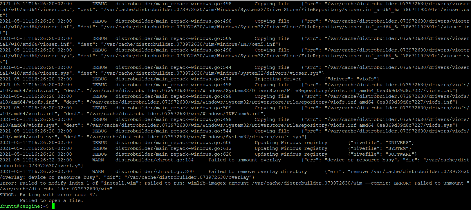 Windows Repack failing on xfs · Issue #429 · lxc/distrobuilder · GitHub
