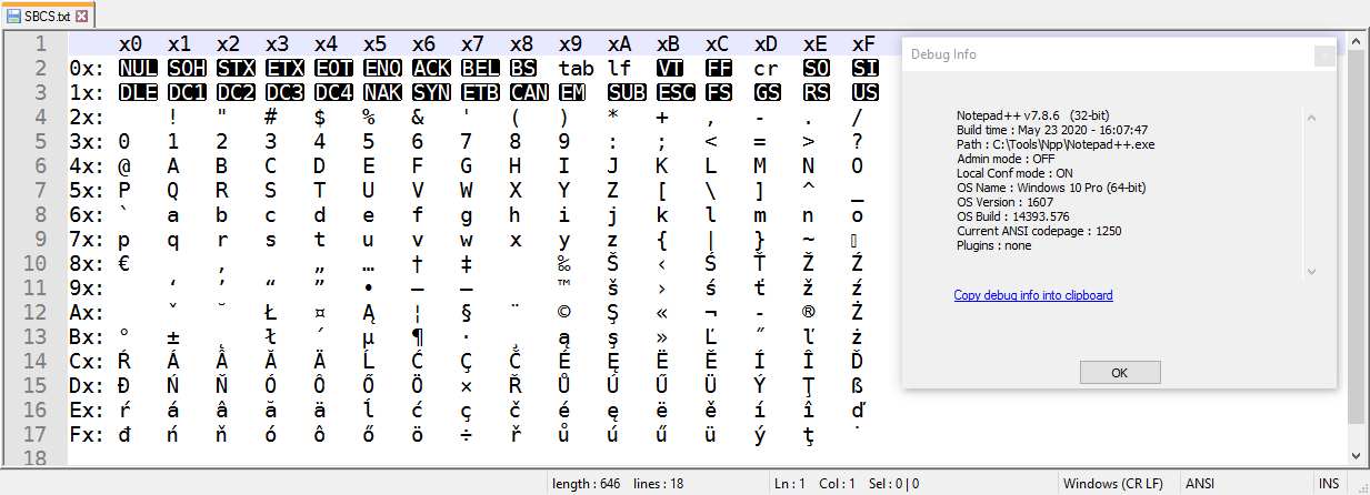 Include current ANSI code page into debug information · Issue #8303 ...