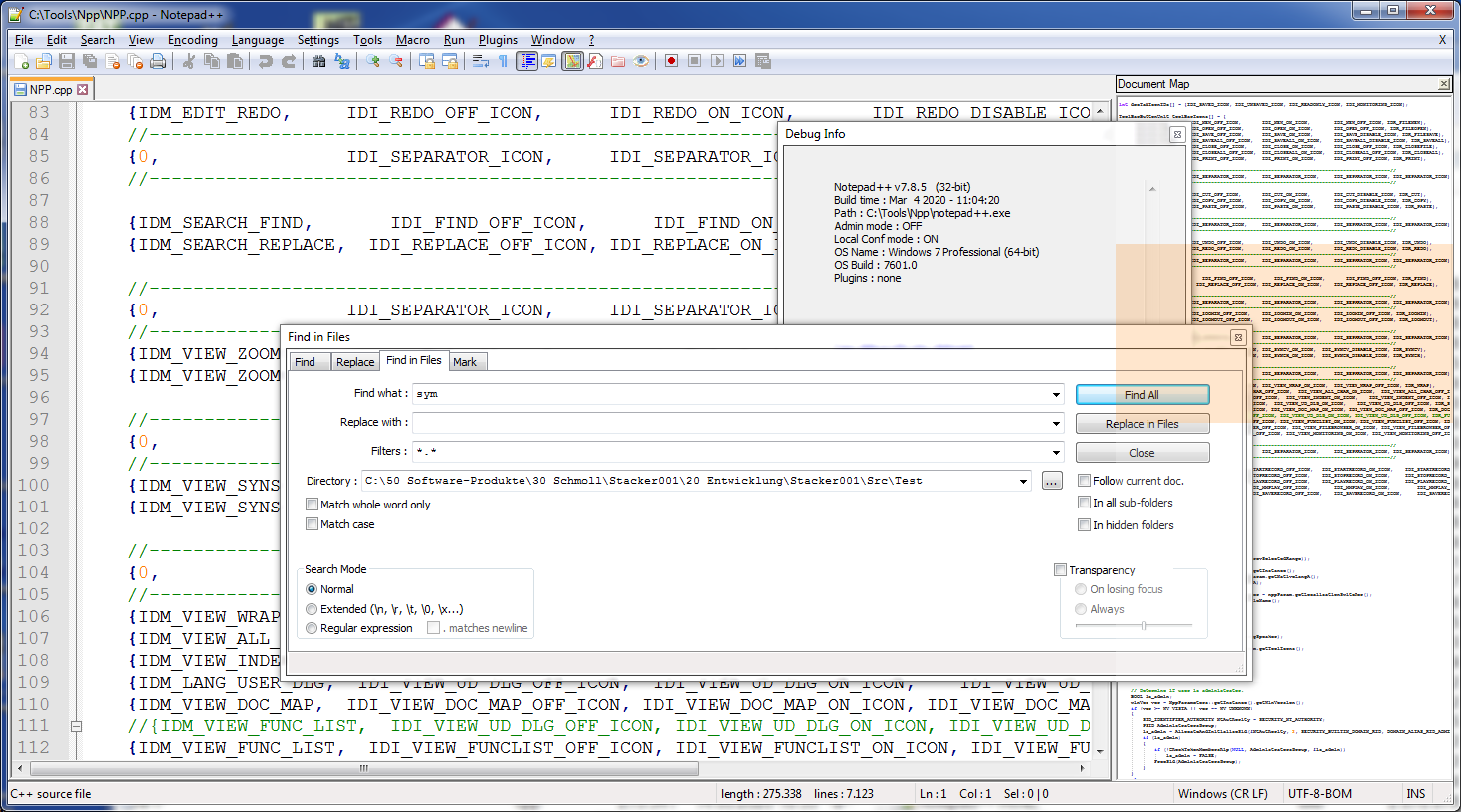 Document Map Regression Under Windows 7 · Issue 8335 · Notepad Plus Plusnotepad Plus Plus · Github
