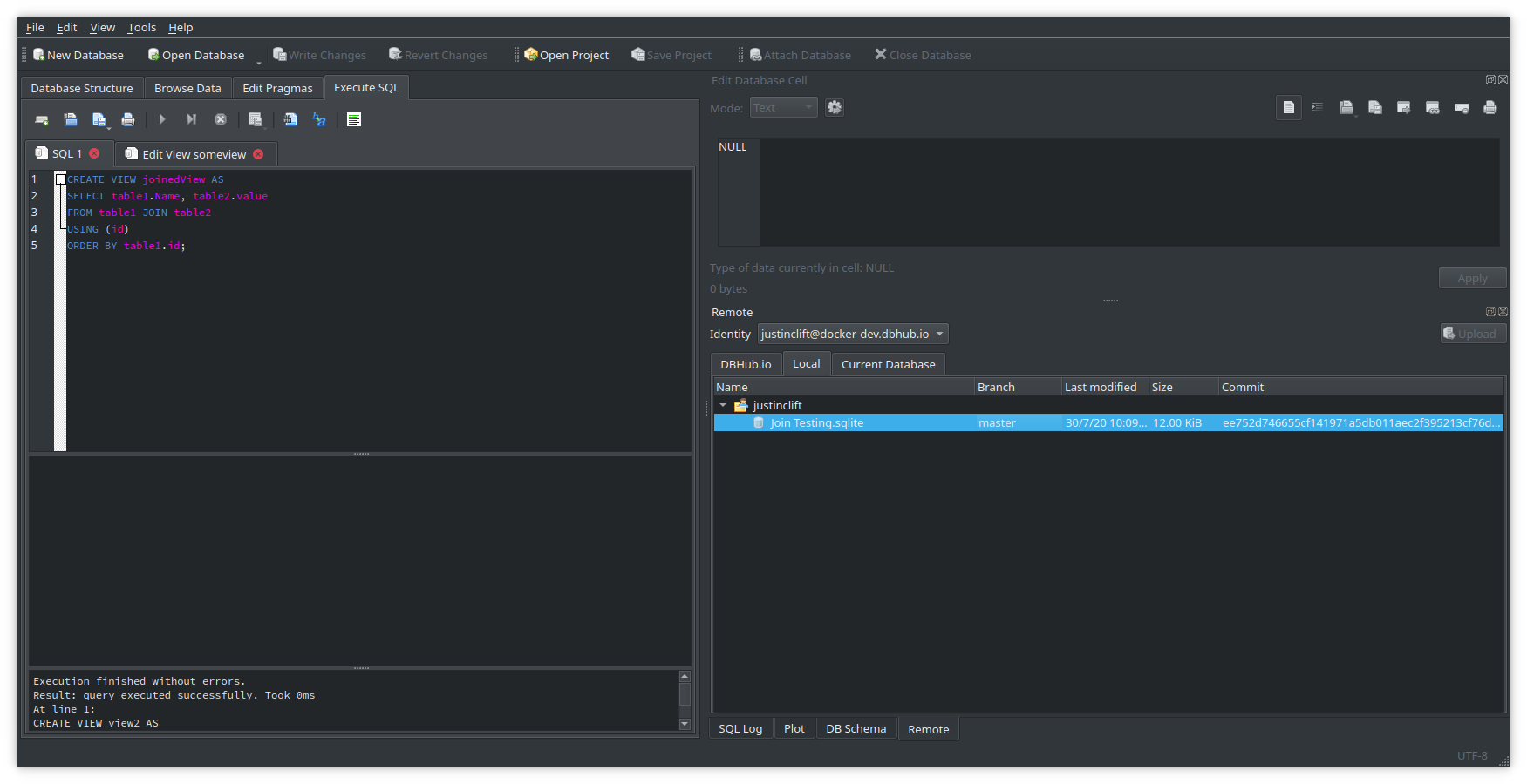 Upload button disabled in remote dock · Issue #2349 · sqlitebrowser/sqlitebrowser · GitHub