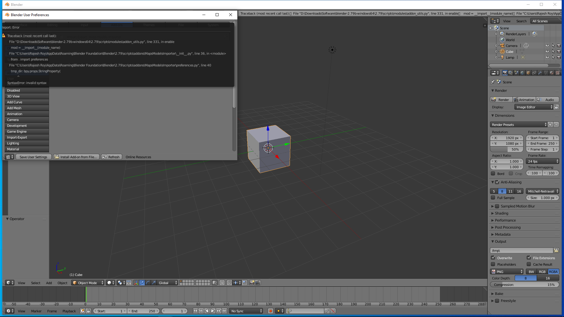 Error in installation for Blender 2.79b · Issue #95 · eliemichel ...