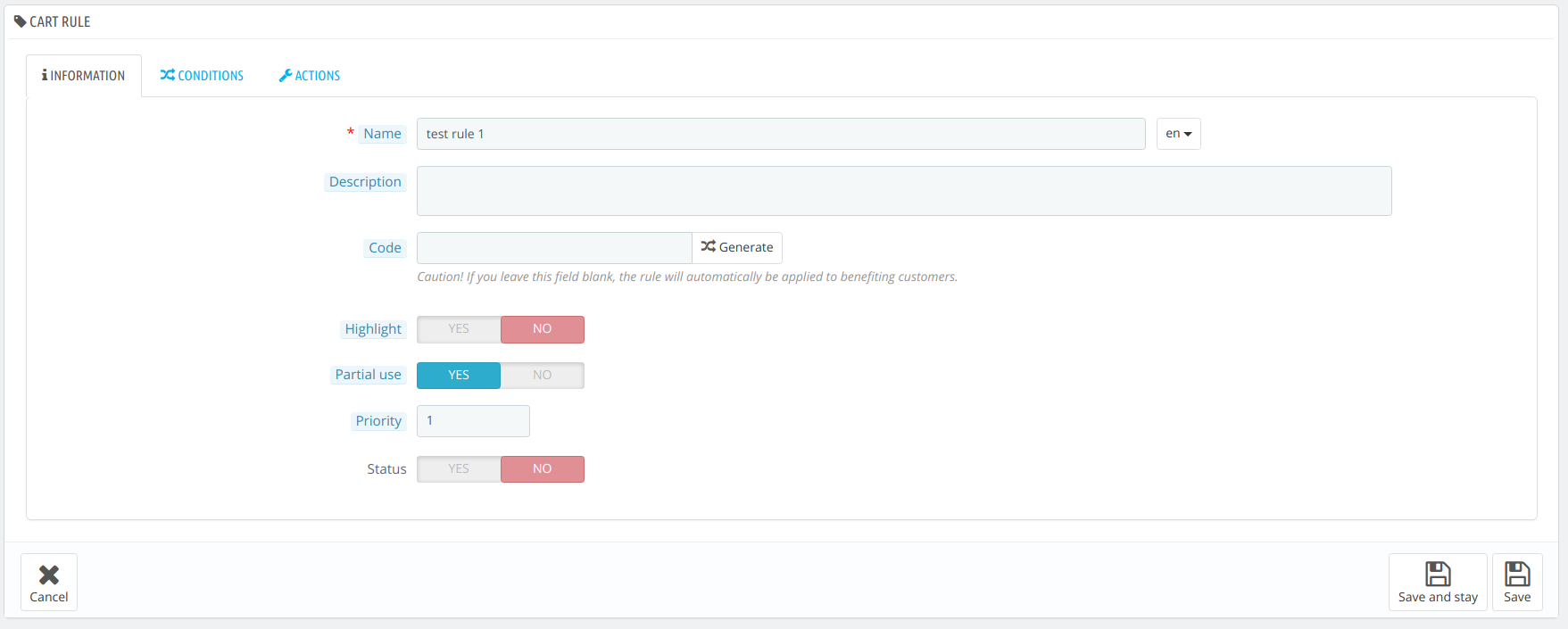 CART RULE - cart rule is applied even when you disabled · Issue #19393 · PrestaShop/PrestaShop ...