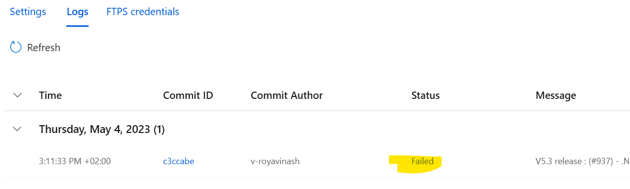 What does that mean " update site source control" failed with System.net.WebException? · Issue ...