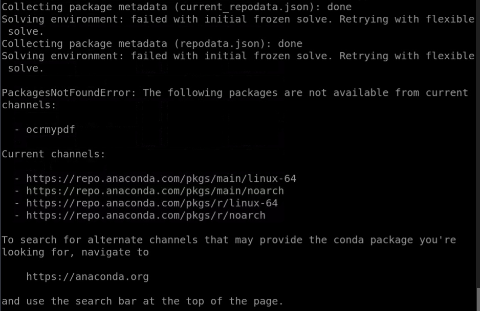 OCRmyPDF is not working · Issue #12989 · ContinuumIO/anaconda-issues · GitHub