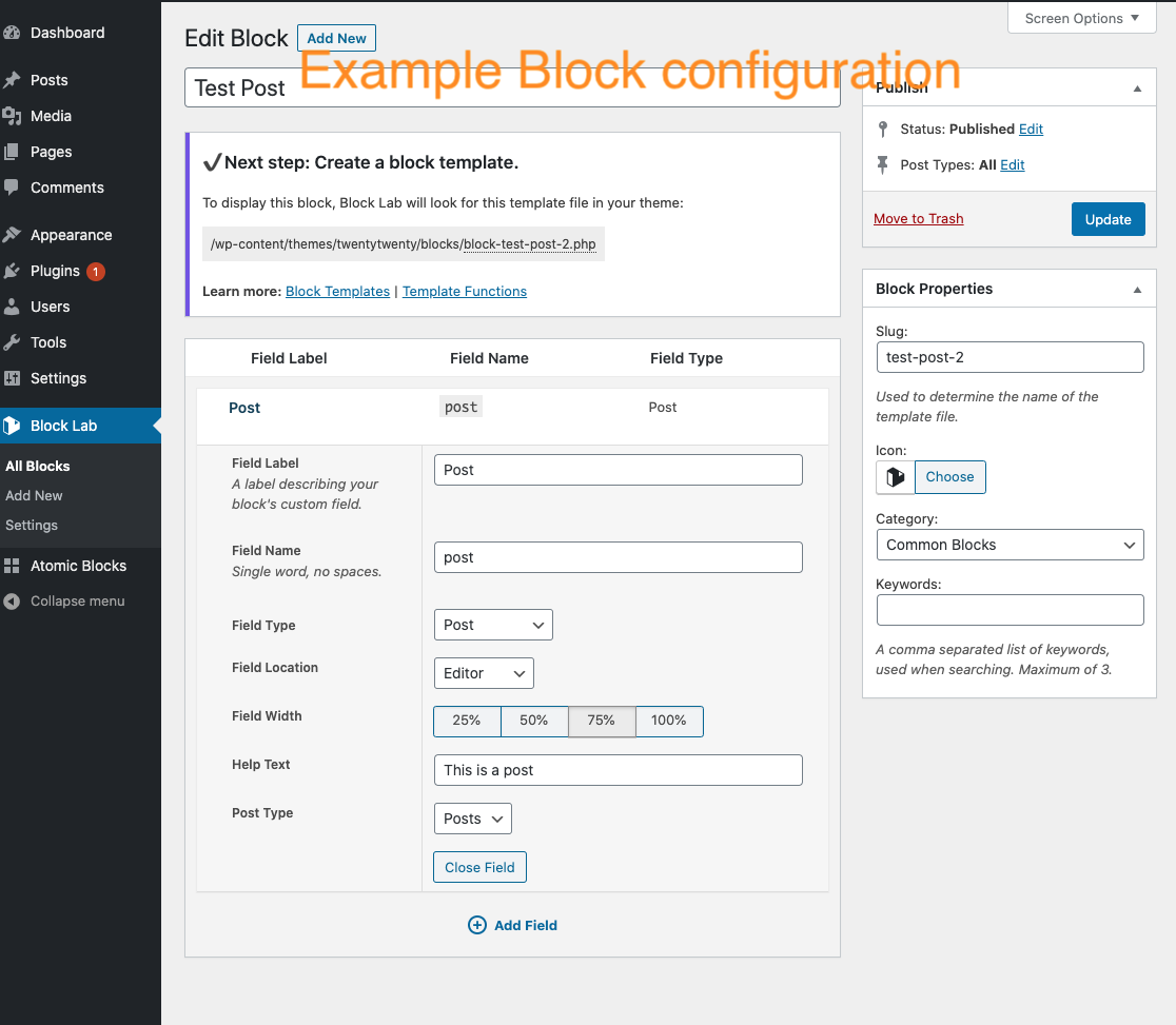 My custom blocks not available in “Add block” menu (after update?) · Issue #634 · getblocklab ...