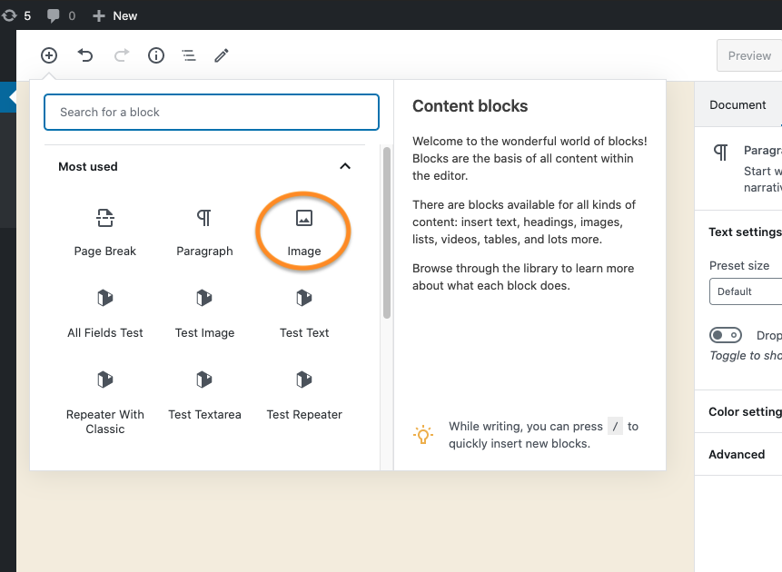 My custom blocks not available in “Add block” menu (after update?) · Issue #634 · getblocklab ...