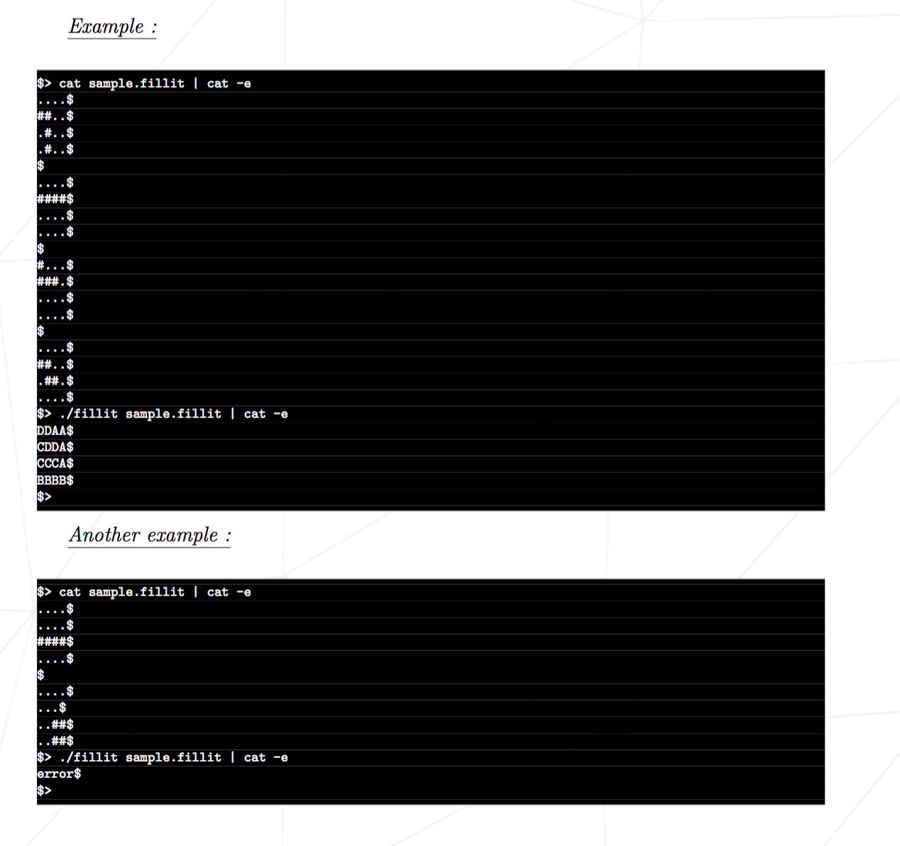 GitHub - KremenVal/Fillit: A simple recursive backtracking algorithm.