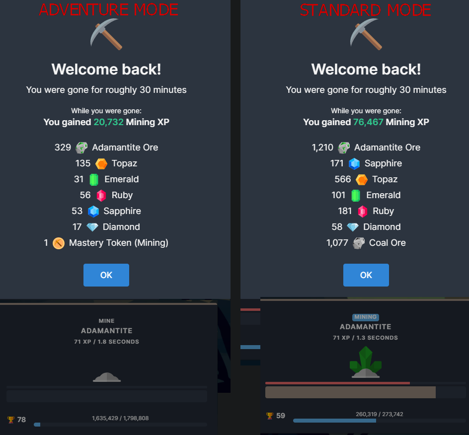 Mining Offline Progression Stunted · Issue 1126 · Melvoridle · Github