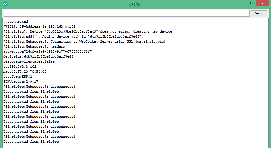 Device Connection Problem · Issue 325 · Sinricproesp8266 Esp32 Sdk · Github