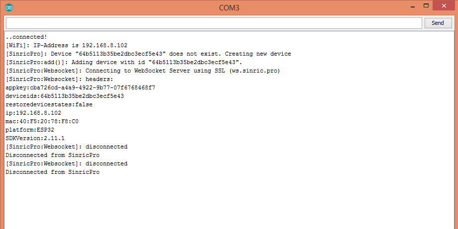 DEVICE CONNECTION PROBLEM · Issue #325 · sinricpro/esp8266-esp32-sdk · GitHub