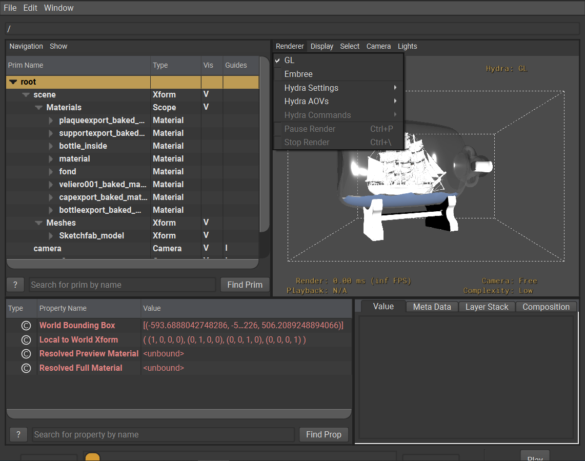 Cannot Switch Renderer from GL to Embree · Issue #2451 · PixarAnimationStudios/OpenUSD · GitHub