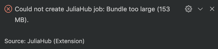 "Bundle too large" / More info on file inclusion logic · Issue #89 · JuliaComputing/JuliaHub ...