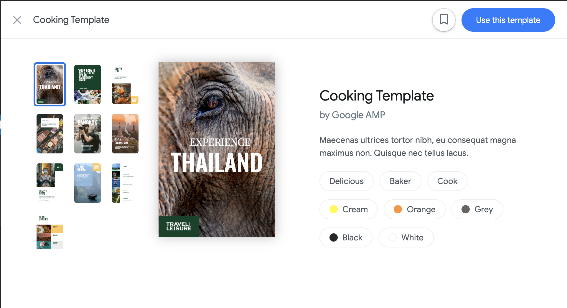 Dashboard - Template Detail View - Update to new Design · Issue #1279 · GoogleForCreators/web ...