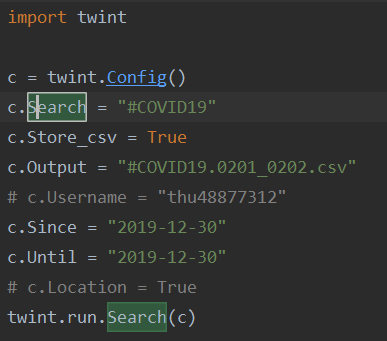 failed to search hashtag using SINCE $ UNTIL · Issue #665 · twintproject/twint · GitHub