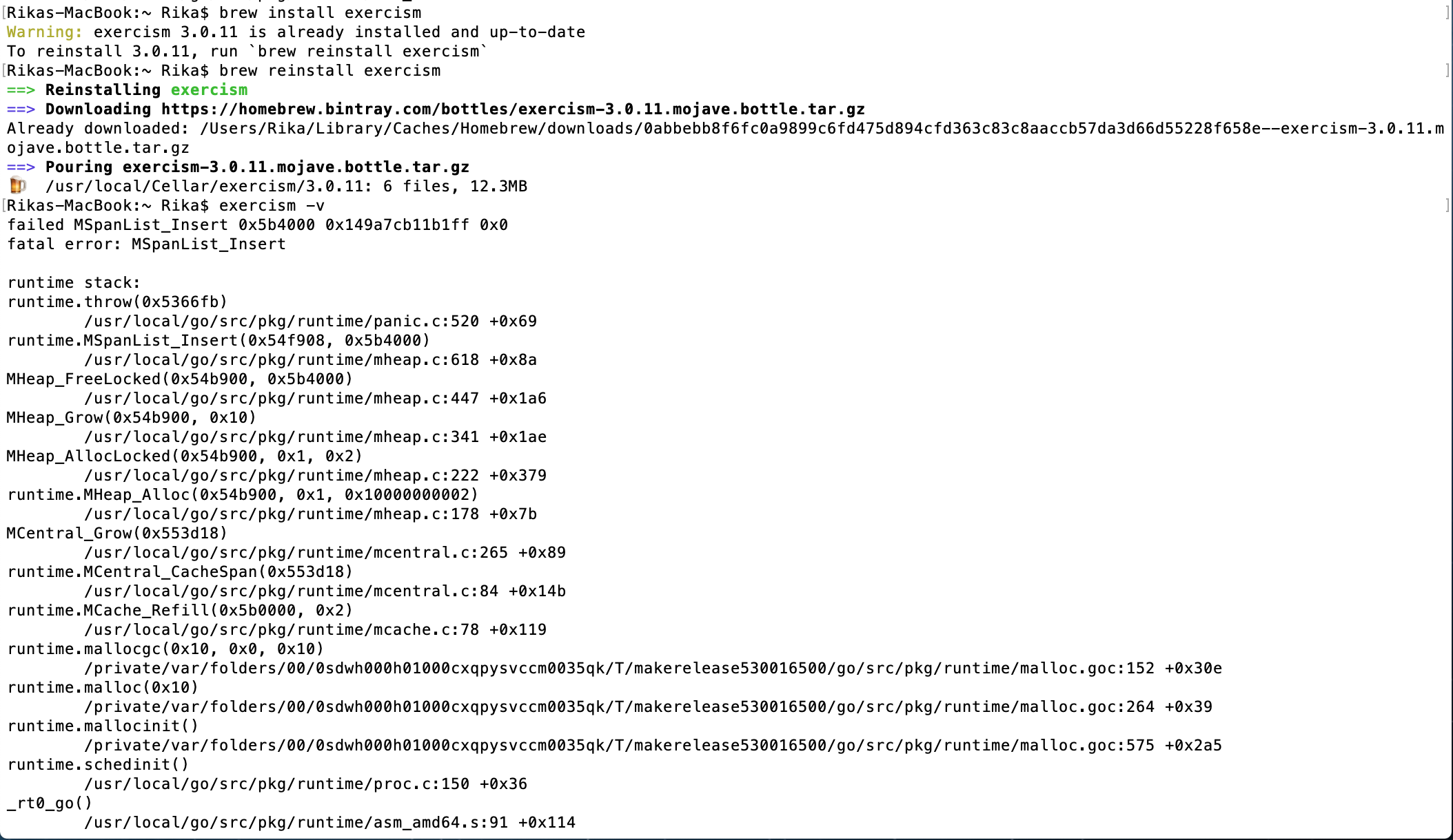 saying exercism is installed but cannot check version · Issue #4761 · exercism/exercism · GitHub