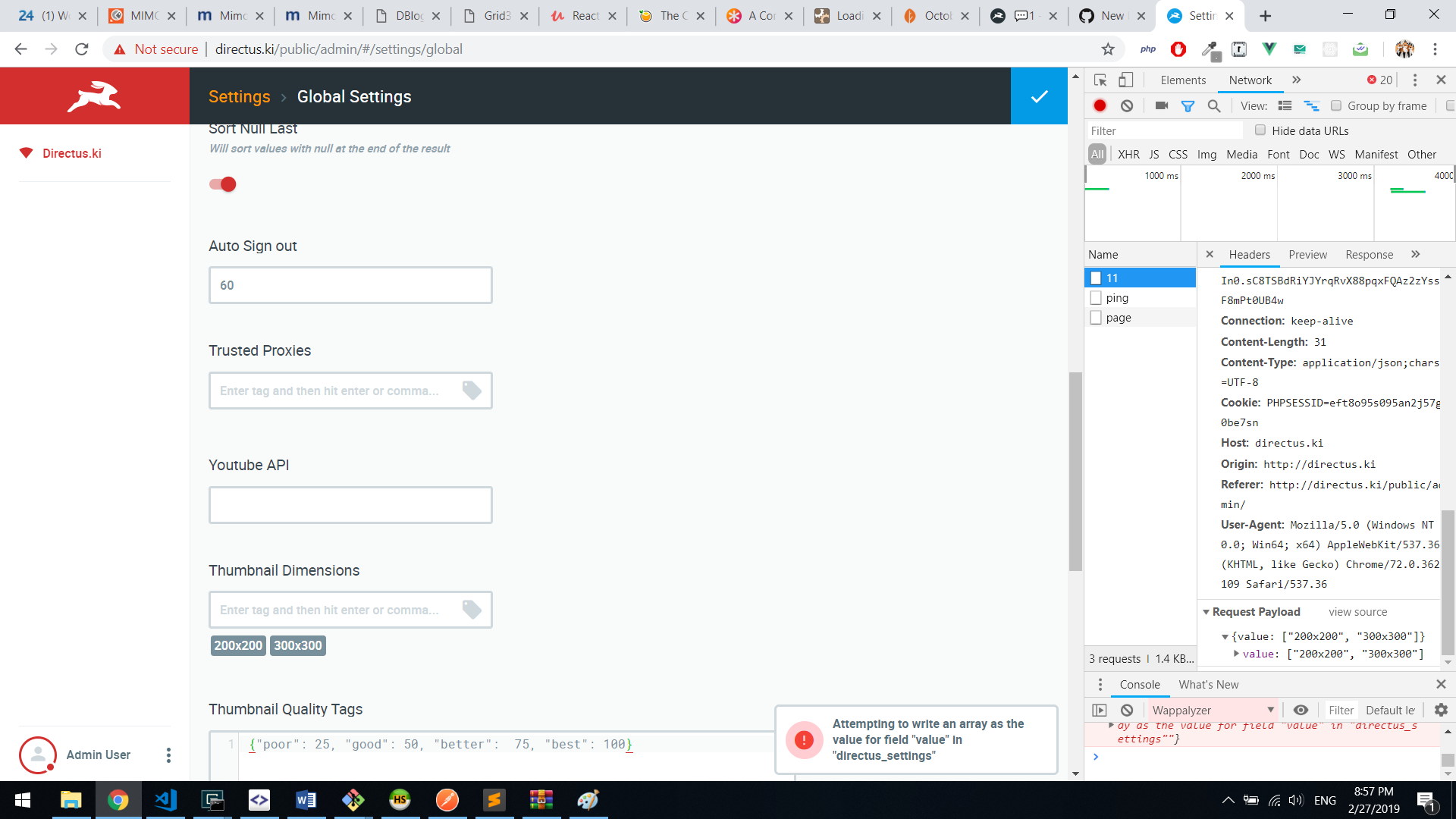 Cannot save id 11 on database (Thumbnail dimension) · Issue #795 · directus/v8-archive · GitHub