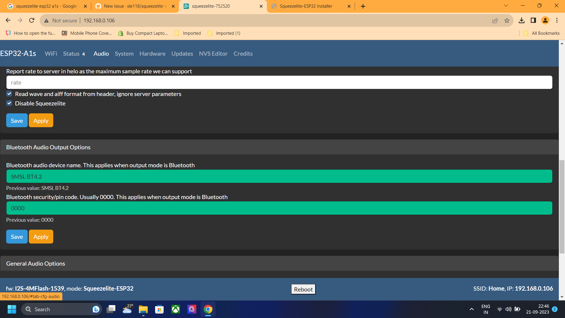 Configuration help needed on a ESP32A1S audio kit · Issue #308 · sle118/squeezelite-esp32 · GitHub
