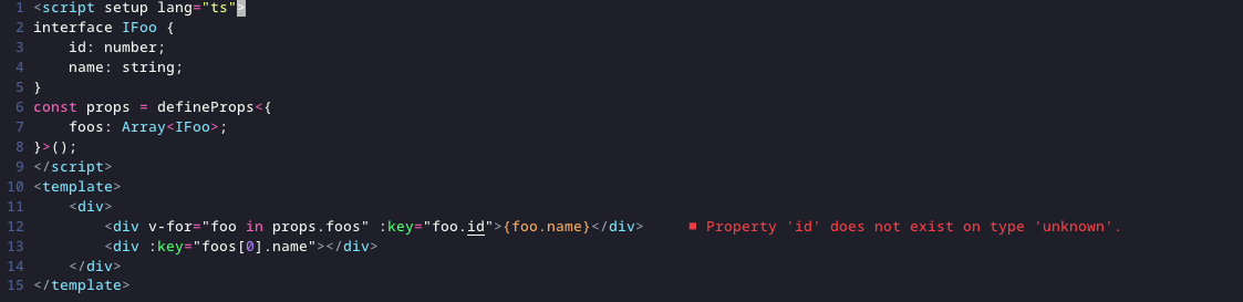Bugs On V For On Script Setup With Typescript On Neovim Lsp · Issue