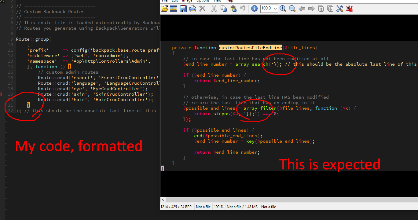 Custom Routes Fail With Phpcbf Formatted Lines · Issue 2536 · Laravel Backpackcrud · Github