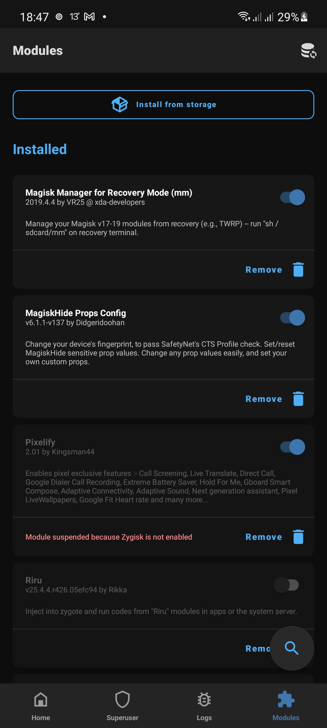 Zygisk not detecting · Issue #75 · Kingsman44/Pixelify · GitHub