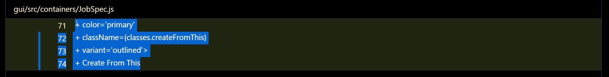 Provide a way to select only code · Issue #354 · microsoft/vscode-pull-request-github · GitHub
