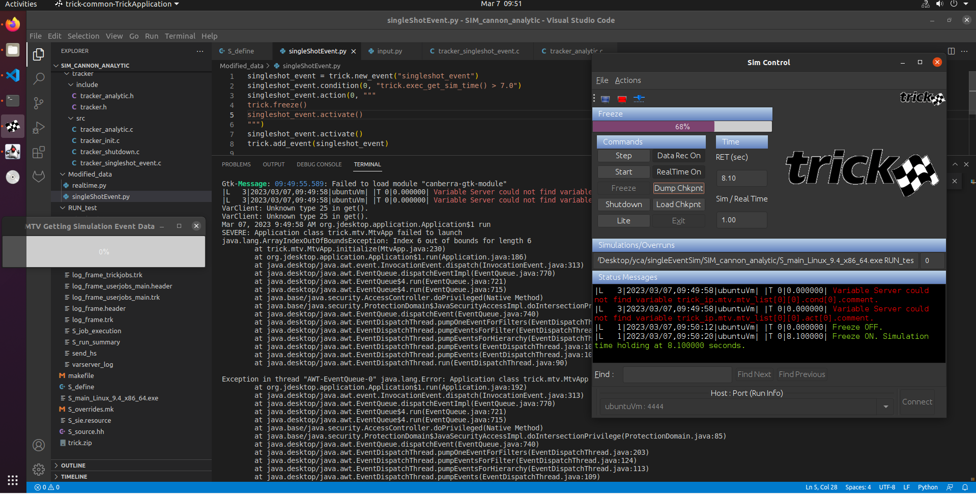 Events in input file caused mtv to crash · Issue #1469 · nasa/trick · GitHub