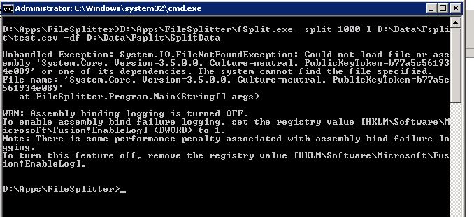 Error running on Windows Server 2008 R2 · Issue #29 · dubasdey/File-Splitter · GitHub
