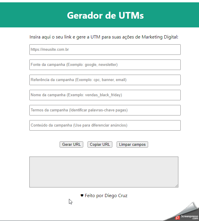 GitHub - diegoandradepoa/utm-generator-with-javascript: Este projeto ...