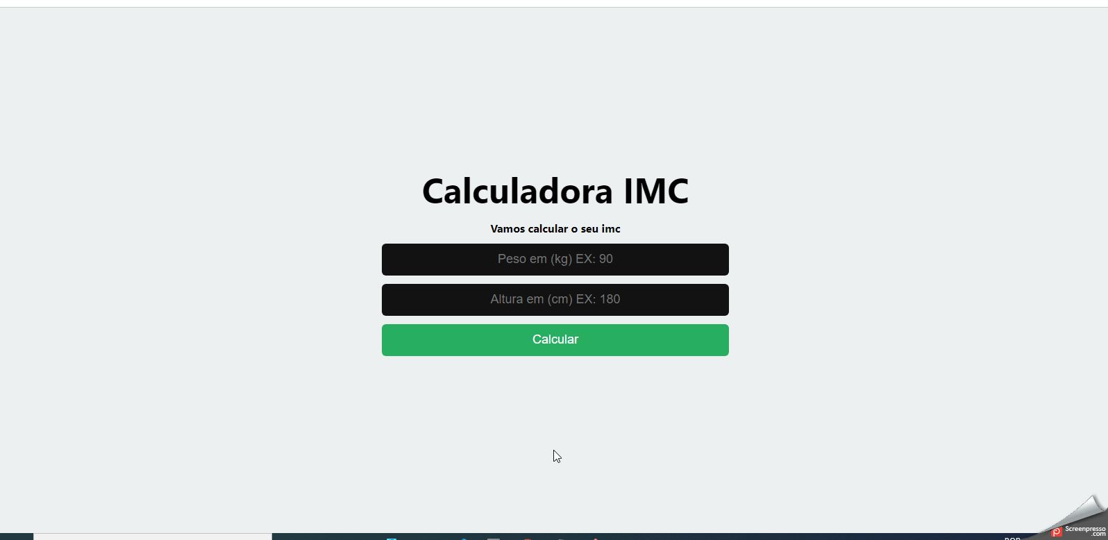 GitHub - diegoandradepoa/ReactJS-IMC-Calculator: Mini projeto usando ...