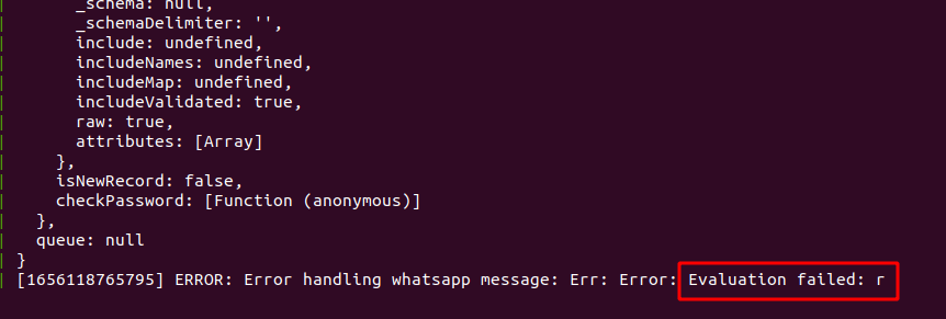 ERROR: Error handling whatsapp message: Err: Error: Evaluation failed: r · Issue #447 · canove ...