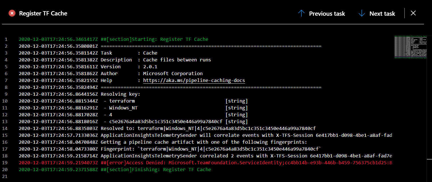 Cache Task giving permissions error · Issue #14006 · microsoft/azure-pipelines-tasks · GitHub