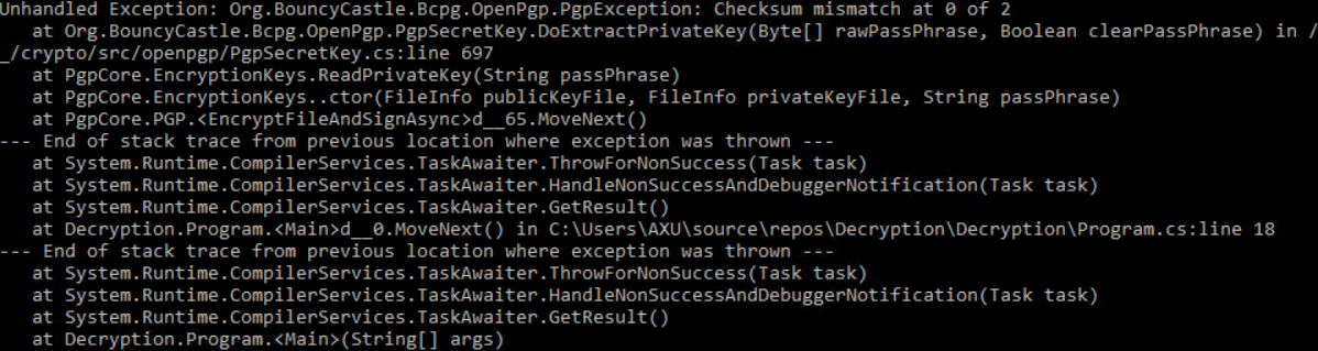 Releases After 3 1 0 Fail On Private Key Extraction With Passphrase · Issue 122 · Mattosaurus