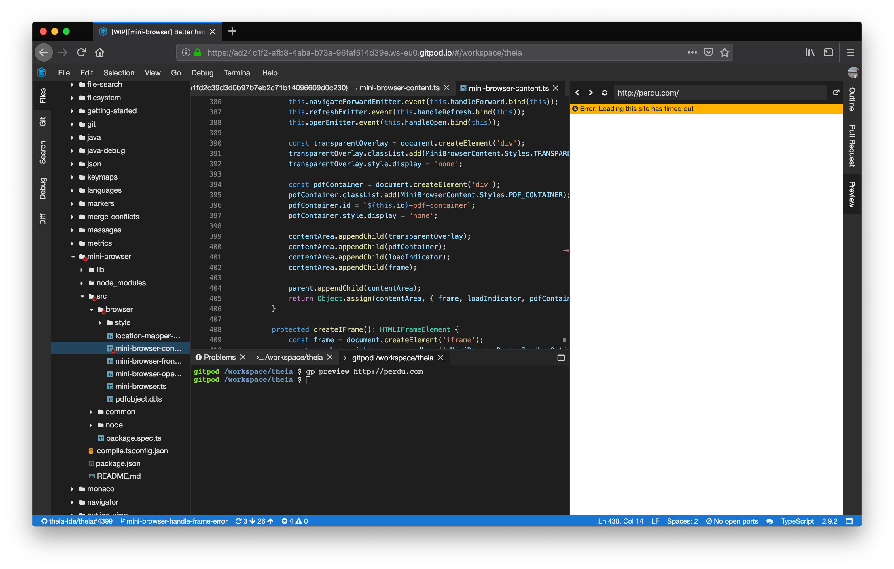 How To Run The Project That Under Packages Eg Mini Browser · Issue 5605 · Eclipse Theia Theia