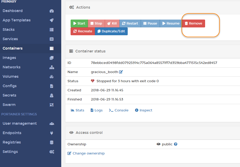cannot remove container in container list with swarm mode · Issue #2005 · portainer/portainer ...