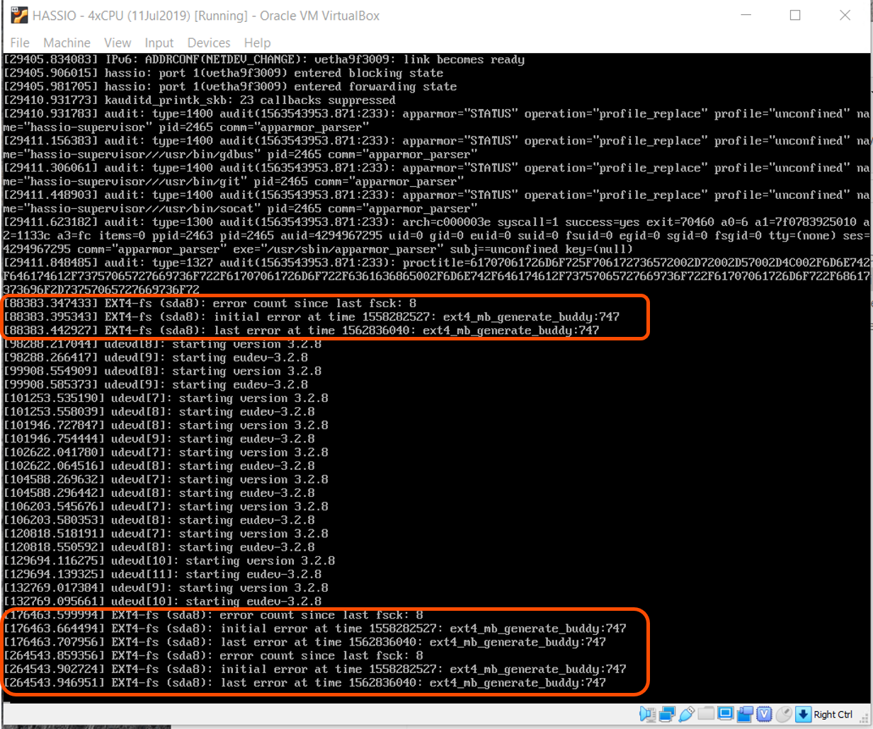 HassOS 2.11: EXT4-FS error · Issue #441 · home-assistant/operating-system · GitHub