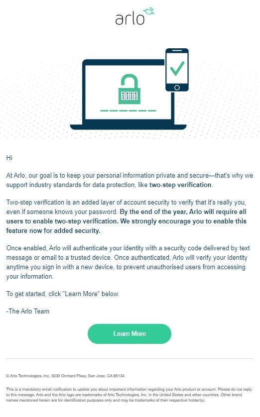 Feature request: Two-step verification · Issue #193 · twrecked/hass-aarlo · GitHub