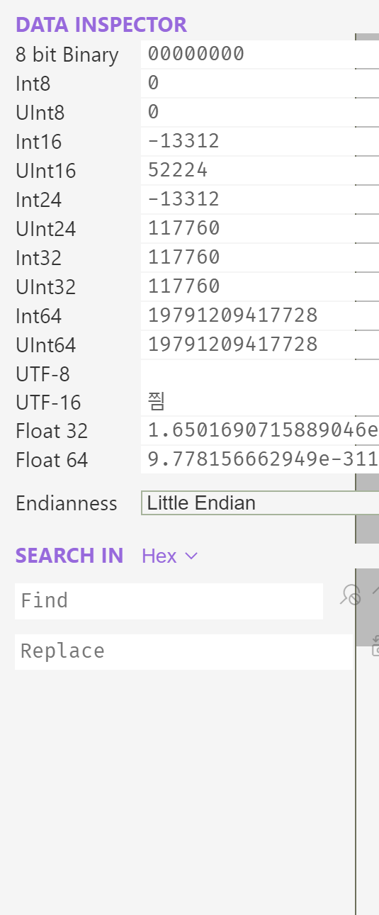 The DATA INSPECTOR part covers the scrollbar · Issue #190 · microsoft/vscode-hexeditor · GitHub