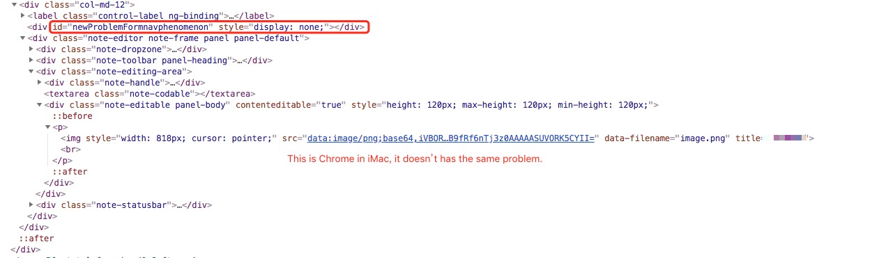 After I paste an image to summernote, the image's src url been converted by Safari from Base64 ...