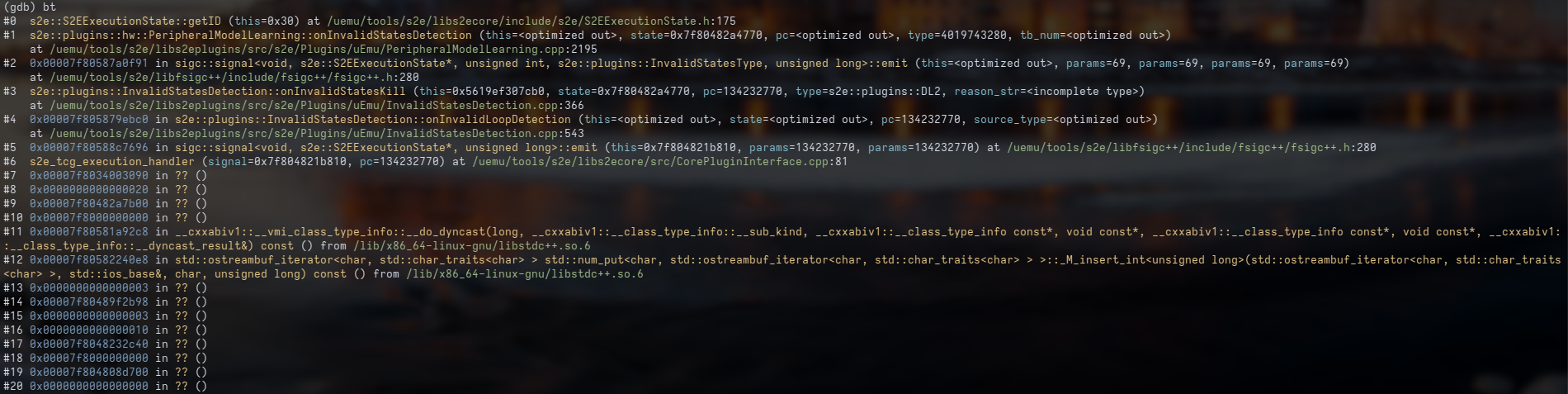[Bug] qemu-system-arm segfaulting in the s2e uEmu plugin · Issue #12 · MCUSec/uEmu · GitHub